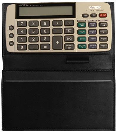 Black Bi-fold Checkbook Calculator